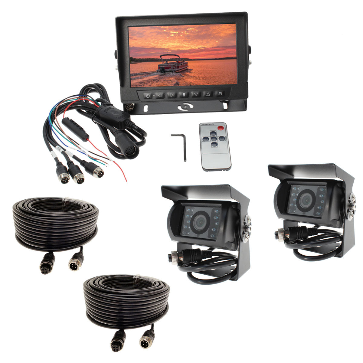 7" Waterproof Single Screen + 2 CCD Cameras - Camera System – Camera Source