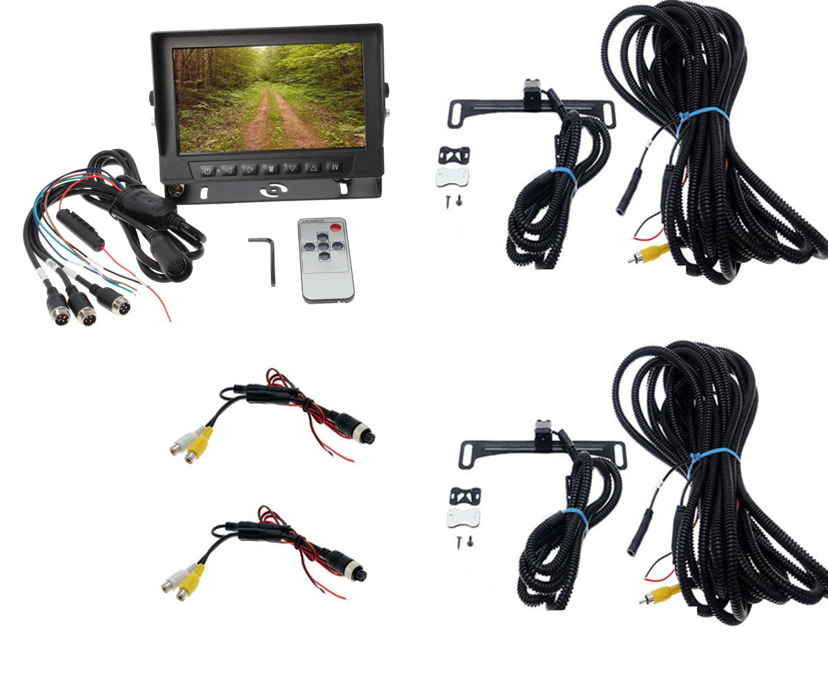 UTV Dual Mount Camera with 7" Waterproof Monitor-2 cameras included ...
