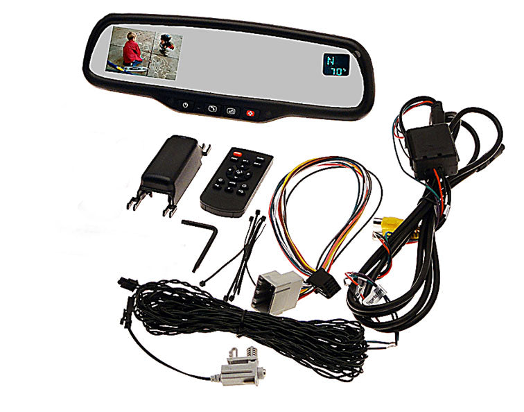 OnStar® Auto Dim Mirror, 4.3" display, Compass/Temp – Camera Source
